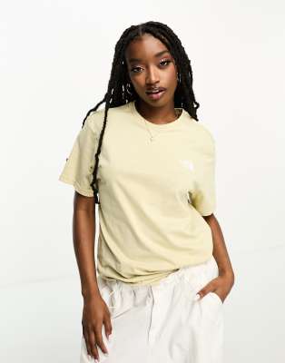 The North Face Simple Dome boyfriend fit t-shirt in beige | ASOS