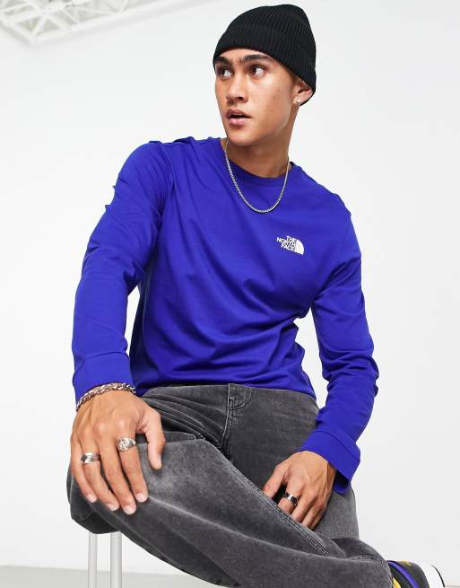 The North Face Simple Dome long sleeve t-shirt in dark blue Exclusive ...