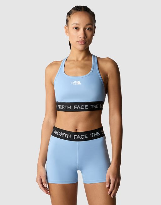 The North Face – Sport-BH in Stahlblau | ASOS