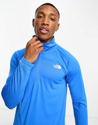 The North Face Training Flex II 1/4 zip long sleeve top in blue | ASOS
