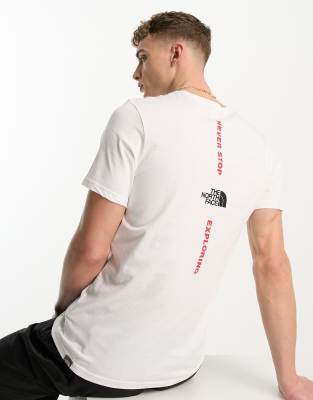The North Face Vertical back print t-shirt in white Exclusive at ASOS ...