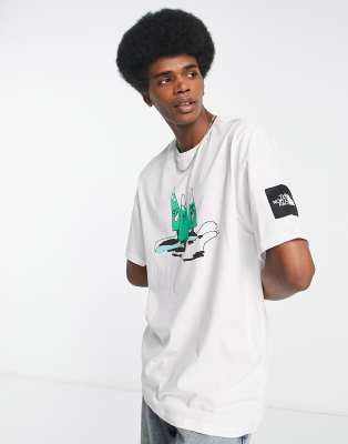 The North Face x Alfie Kungu - T-shirt met grafische print in wit | ASOS