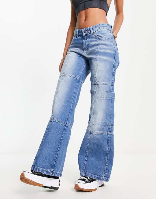 The Ragged Priest Low Rise Straight Leg Jeans With Vintage Wash Asos