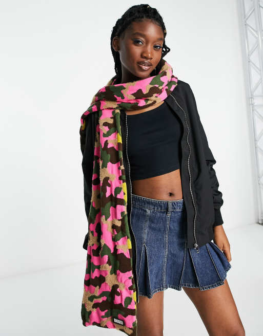 The Ragged Priest Mixed Camo Knitted Scarf In Multi Asos
