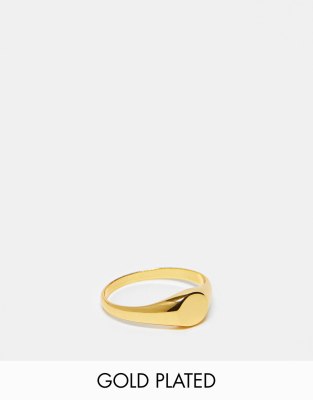 The Status Syndicate gold plated signet ring | ASOS