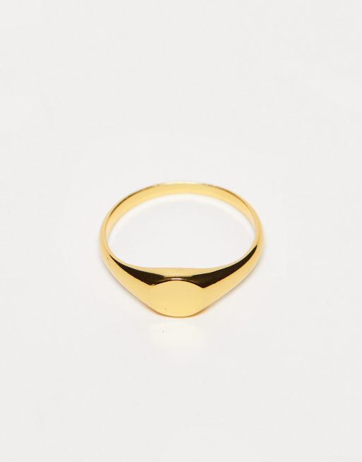 The Status Syndicate gold plated signet ring | ASOS