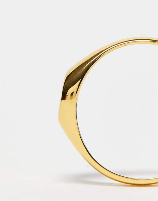 The Status Syndicate gold plated signet ring | ASOS