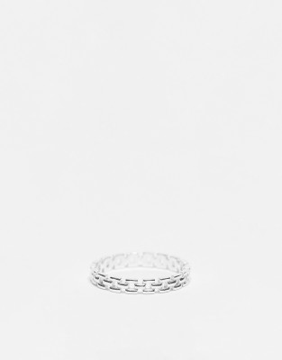 The Status Syndicate sterling silver chain link ring | ASOS