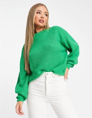 Threadbare – Chloe – Pullover in Hellgrün mit Stehkragen | ASOS
