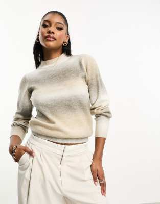 Threadbare Chloe turtle neck jumper in neutral ombre | ASOS
