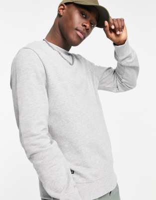 Threadbare crew neck sweatshirt in light gray | ASOS