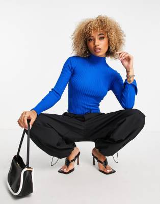 Threadbare - Ellie - Pull à col montant - Bleu cobalt | ASOS