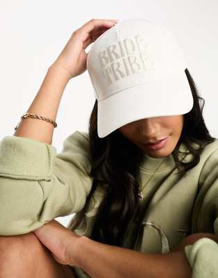 Threadbare hen do cap with 'Bride Tribe' motif in white | ASOS