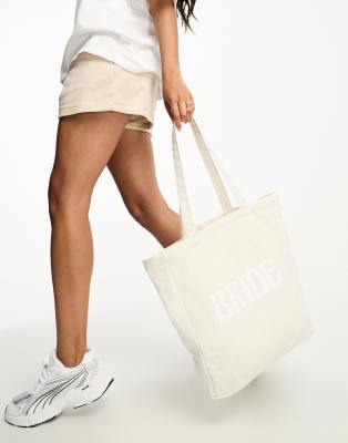 Threadbare hen do tote with 'Bride' motif in white | ASOS