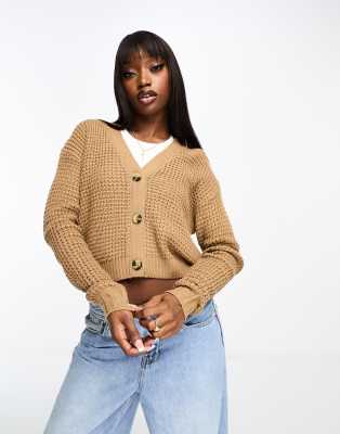Threadbare Joan cardigan in taupe | ASOS