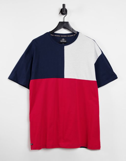 Threadbare oversized t-shirt in red blue & white | ASOS
