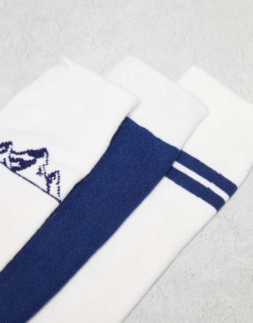 Threadbare Ski 3 pack printed socks in ecru | ASOS