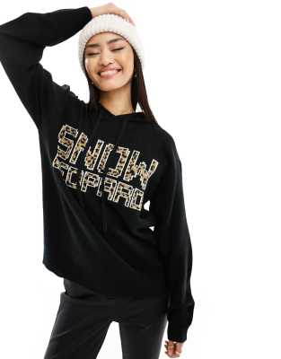 Threadbare Ski hooded jumper in leopard print | ASOS