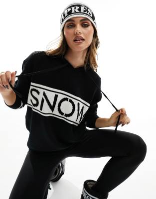 Threadbare Ski hooded jumper in monochrome | ASOS