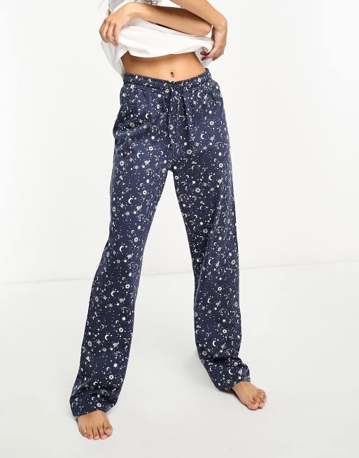 Threadbare sleep potion t-shirt and trousers pyjama set in white and ...
