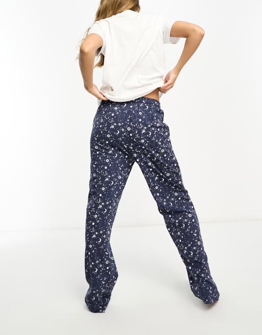 Threadbare sleep potion t-shirt and trousers pyjama set in white and ...