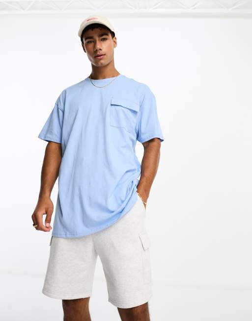 Threadbare T Shirt Oversize Bleu Pâle Asos
