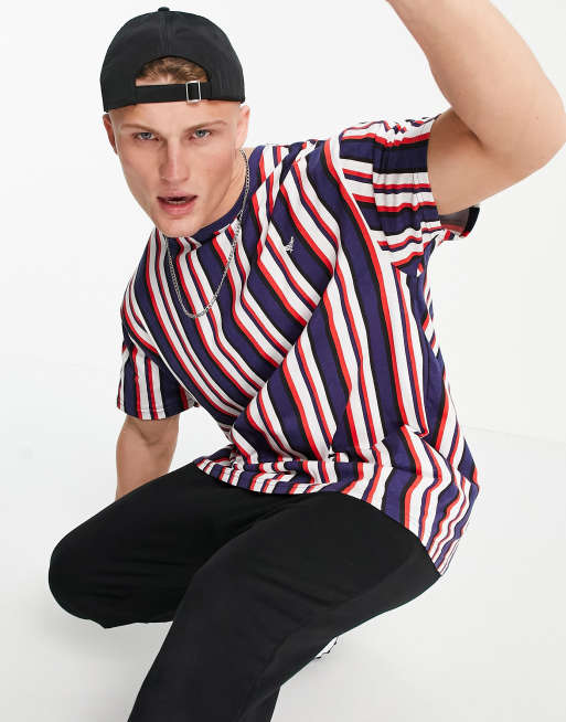 Threadbare T Shirt Oversize Rayé Pièce Densemble Rougebleu