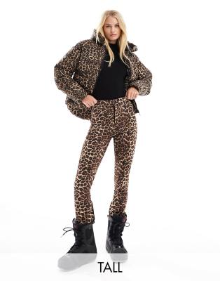 Threadbare Tall Ski pants in leopard print | ASOS