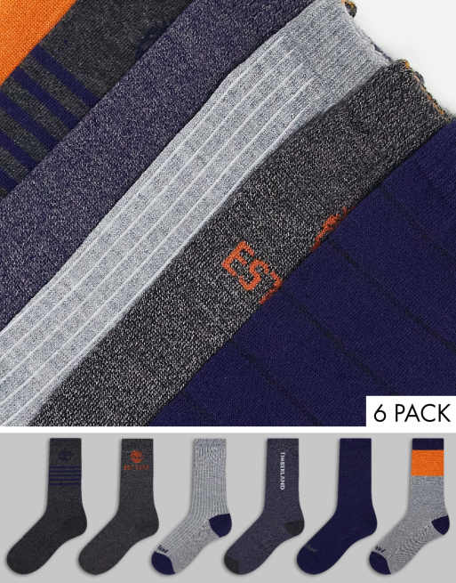 Timberland 6 pack socks in multi | ASOS