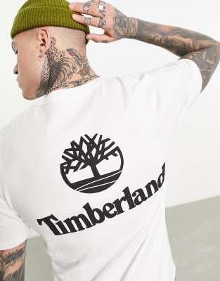 Timberland back print t-shirt in white exclusive to asos | ASOS