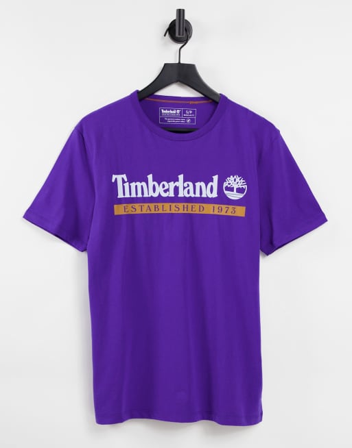 Timberland – Established 1973 – T-Shirt in Lila | ASOS
