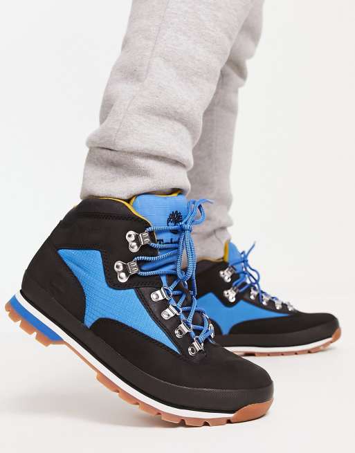 Timberland Euro Hiker F L boots in black blue ASOS