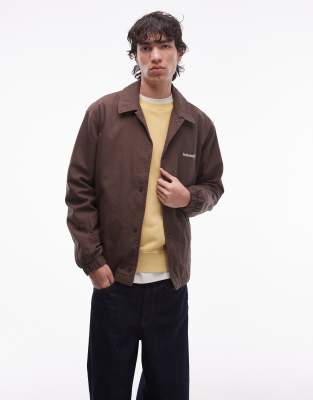 Timberland - Giacca coach in tela marrone slavato isolante | ASOS