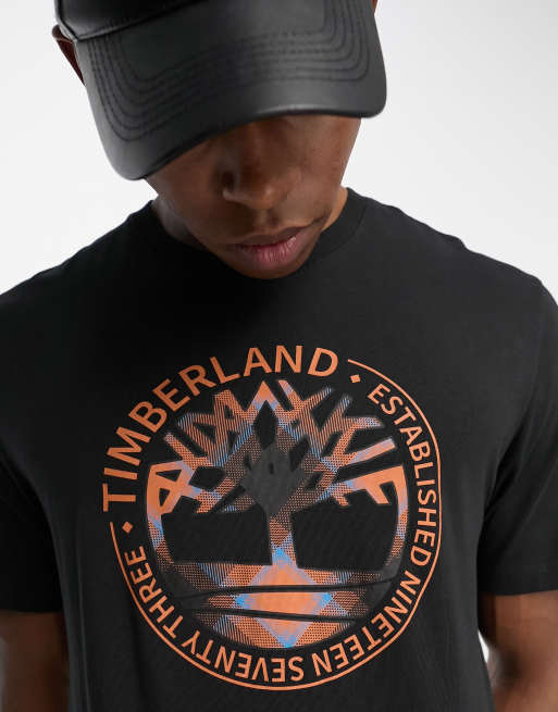 Timberland Little Core River Tree logo t-shirt in black | ASOS