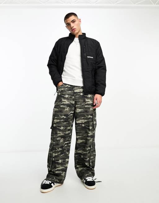 Timberland quilted insulated jacket in black | ASOS