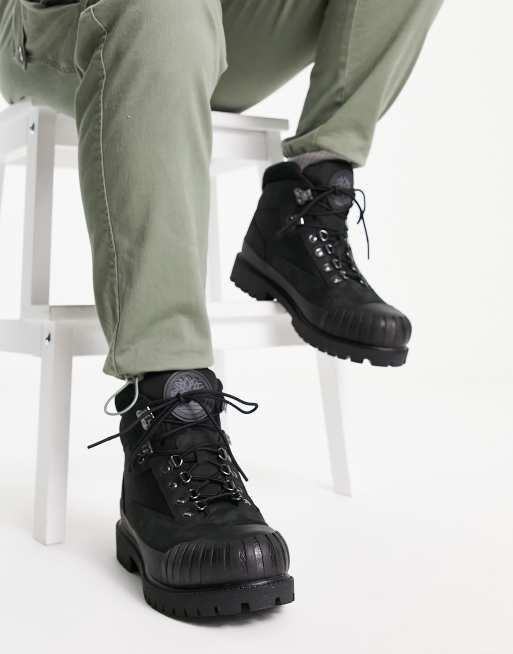 Timberland Rubber Toe Hiker WP boots in black | ASOS