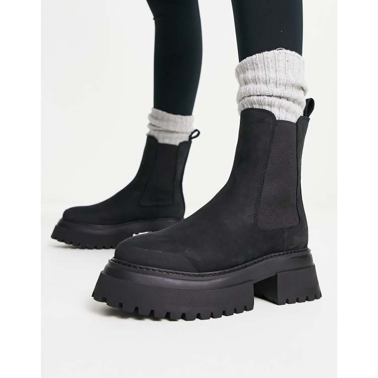 Timberland sky chelsea boots in black nubuck leather ASOS