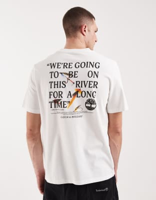 Timberland Slogan tee in white | ASOS