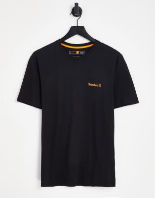 Timberland small logo print t-shirt in black | ASOS