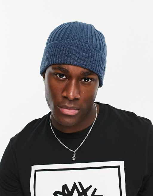 Timberland Solid Rib beanie in blue | ASOS