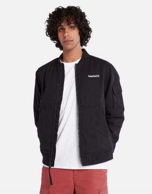 Timberland utility bomber jacket in black | ASOS