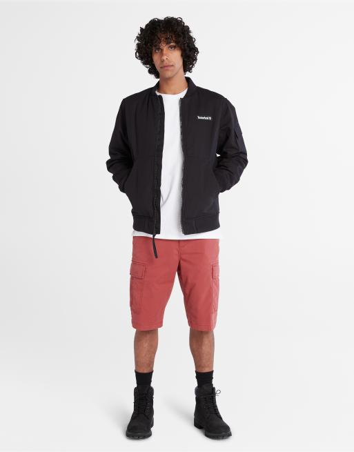Timberland utility bomber jacket in black | ASOS