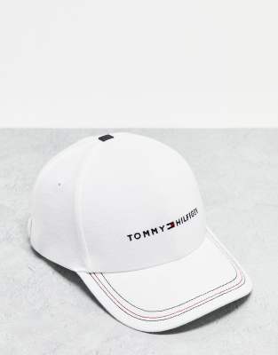 Tommy Hilfiger - Established - Casquette à logo drapeau - Blanc | ASOS