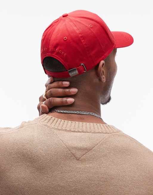 Tommy Hilfiger flag cap in bright red ASOS