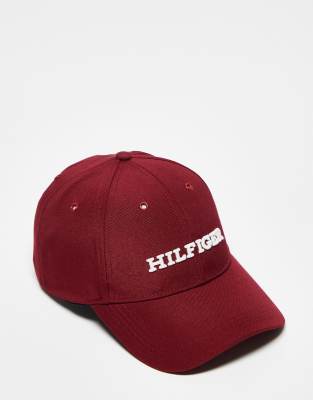 Tommy Hilfiger logo cap in red | ASOS