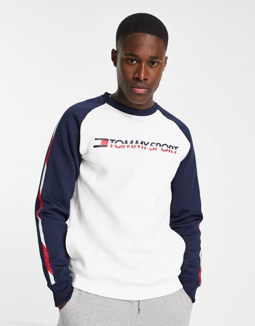 Tommy Hilfiger Sport Fleece Sweatshirt mit Rundhalsausschnitt und Zierband ASOS