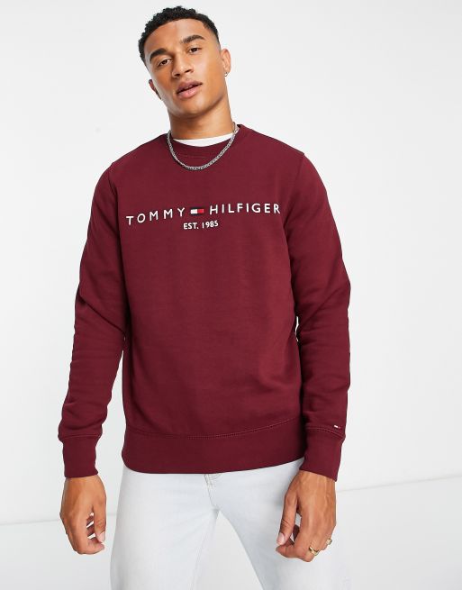 Red tommy hilfiger pullover store