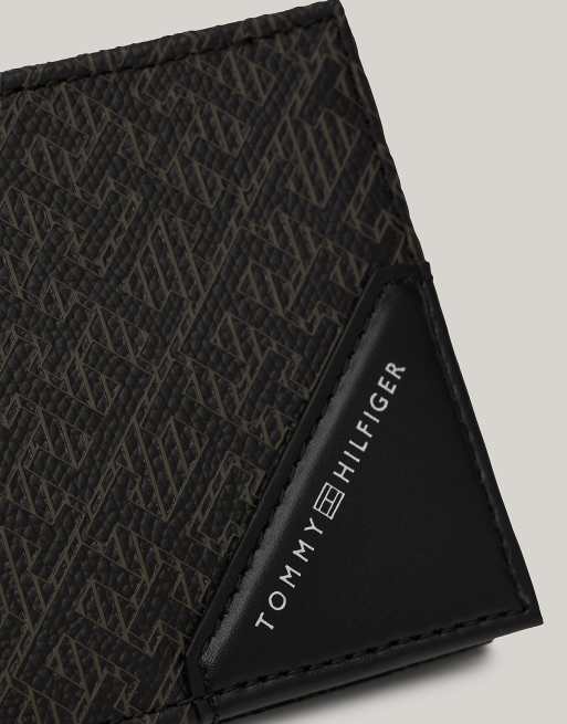 Tommy Hilfiger Th monogram small leather wallet in black | ASOS