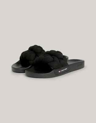 Tommy Jeans Chunky Slides in Black | ASOS