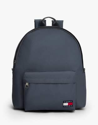 Tommy Jeans Essential logo dome backpack in dark grey | ASOS